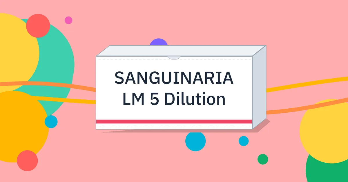 Symbolbild: Packung mit der Aufschrift SANGUINARIA LM 5 Dilution (PZN 13180794) – Verfügbarkeit und Bezug in Apotheken in Frankfurt am Main
