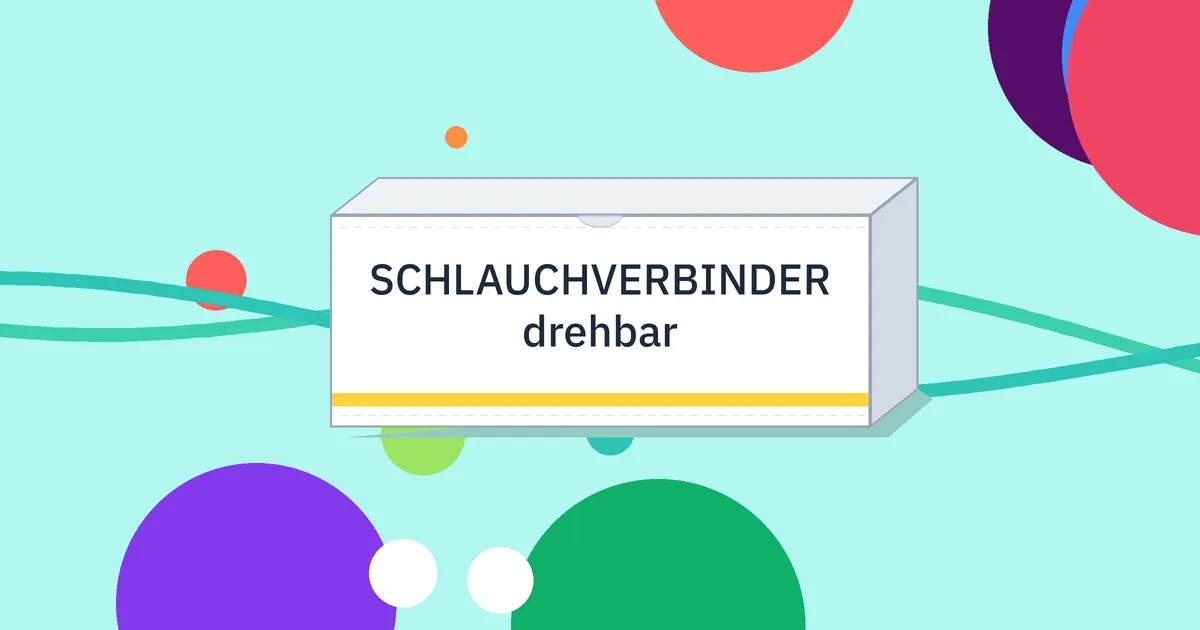 Symbolbild: Packung mit der Aufschrift SCHLAUCHVERBINDER drehbar (PZN 03740163) – Verfügbarkeit und Bezug in Apotheken in Frankfurt am Main