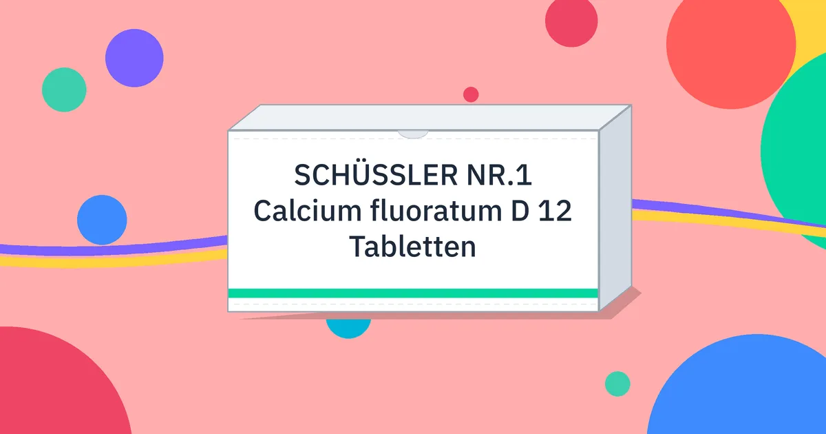 Symbolbild: Packung mit der Aufschrift SCHÜSSLER NR.1 Calcium fluoratum D 12 Tabletten (PZN 10990357) – Verfügbarkeit und Bezug in Apotheken in Frankfurt am Main