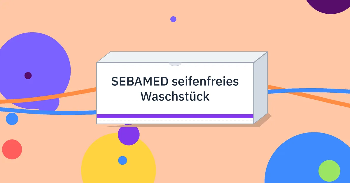 Symbolbild: Packung mit der Aufschrift SEBAMED seifenfreies Waschstück (PZN 04450473) – Verfügbarkeit und Bezug in Apotheken in Frankfurt am Main