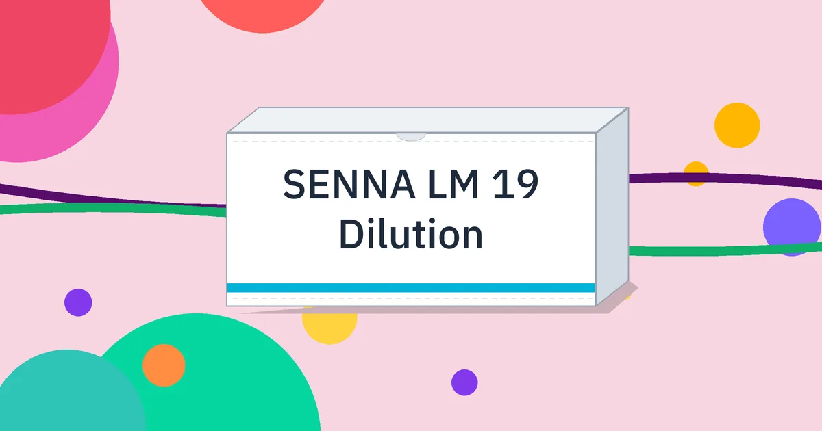 Symbolbild: Packung mit der Aufschrift SENNA LM 19 Dilution (PZN 13188152) – Verfügbarkeit und Bezug in Apotheken in Frankfurt am Main