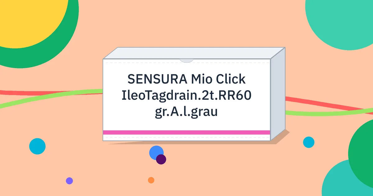 Symbolbild: Packung mit der Aufschrift SENSURA Mio Click IleoTagdrain.2t.RR60 gr.A.l.grau (PZN 12614960) – Verfügbarkeit und Bezug in Apotheken in Frankfurt am Main