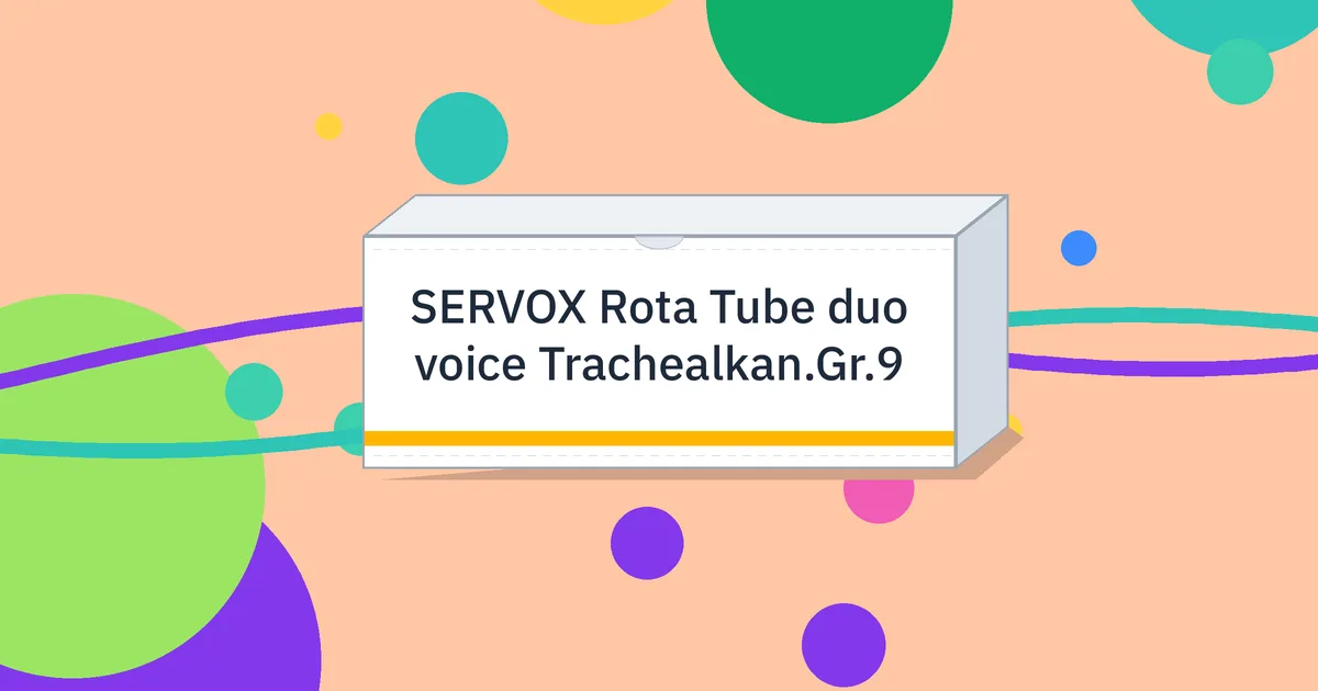 Symbolbild: Packung mit der Aufschrift SERVOX Rota Tube duo voice Trachealkan.Gr.9 (PZN 10065868) – Verfügbarkeit und Bezug in Apotheken in Frankfurt am Main