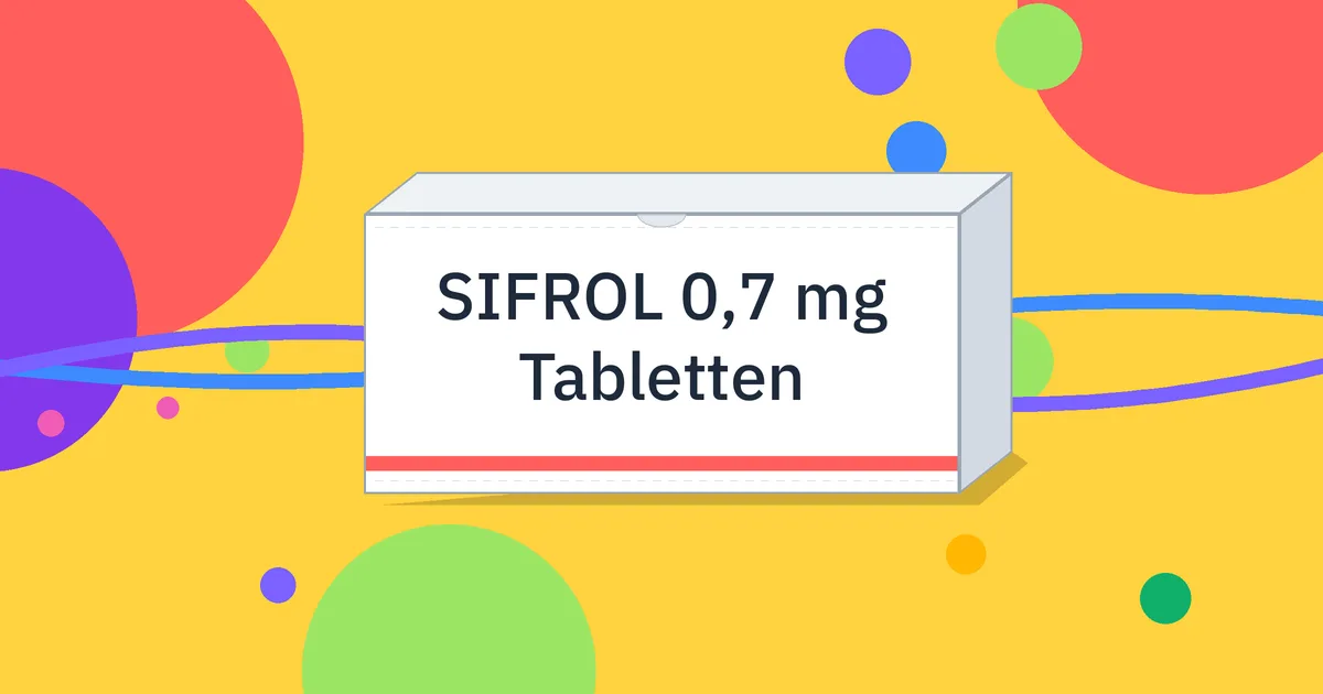 Symbolbild: Packung mit der Aufschrift SIFROL 0,7 mg Tabletten (PZN 00522750) – Verfügbarkeit und Bezug in Apotheken in Frankfurt am Main
