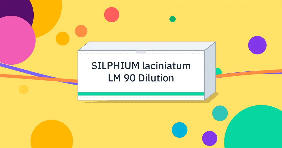 Symbolbild: Packung mit der Aufschrift SILPHIUM laciniatum LM 90 Dilution (PZN 13679619) – Verfügbarkeit und Bezug in Apotheken in Frankfurt am Main