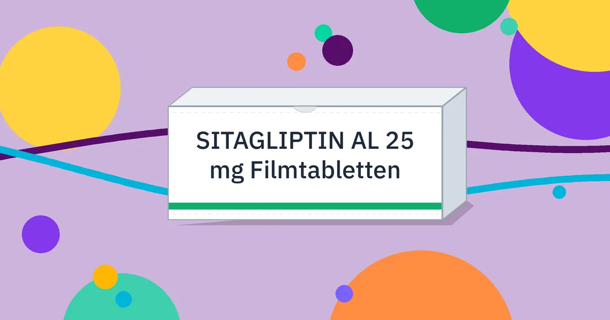 Symbolbild: Packung mit der Aufschrift SITAGLIPTIN AL 25 mg Filmtabletten (PZN 17916654) – Verfügbarkeit und Bezug in Apotheken in Frankfurt am Main