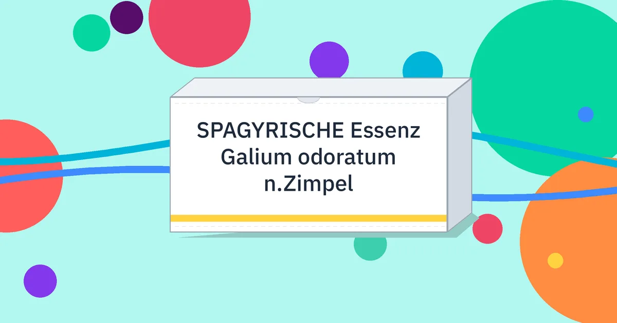 Symbolbild: Packung mit der Aufschrift SPAGYRISCHE Essenz Galium odoratum n.Zimpel (PZN 00916791) – Verfügbarkeit und Bezug in Apotheken in Frankfurt am Main