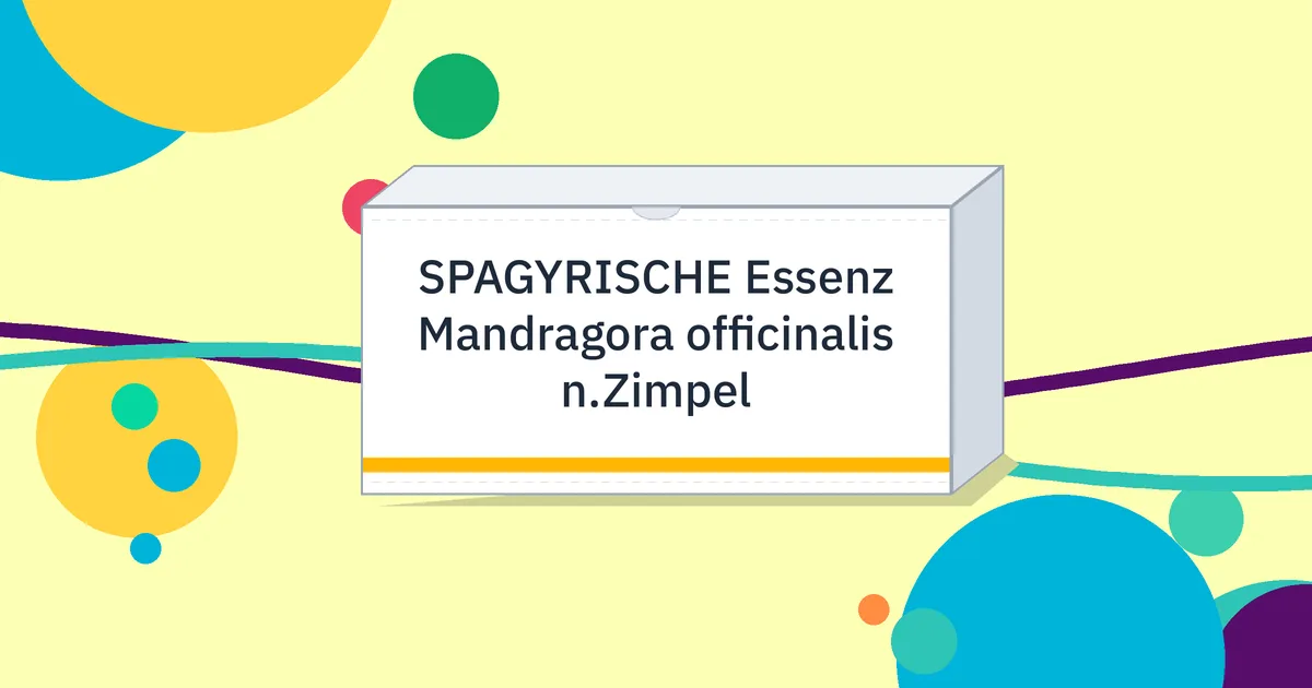 Symbolbild: Packung mit der Aufschrift SPAGYRISCHE Essenz Mandragora officinalis n.Zimpel (PZN 00917164) – Verfügbarkeit und Bezug in Apotheken in Frankfurt am Main