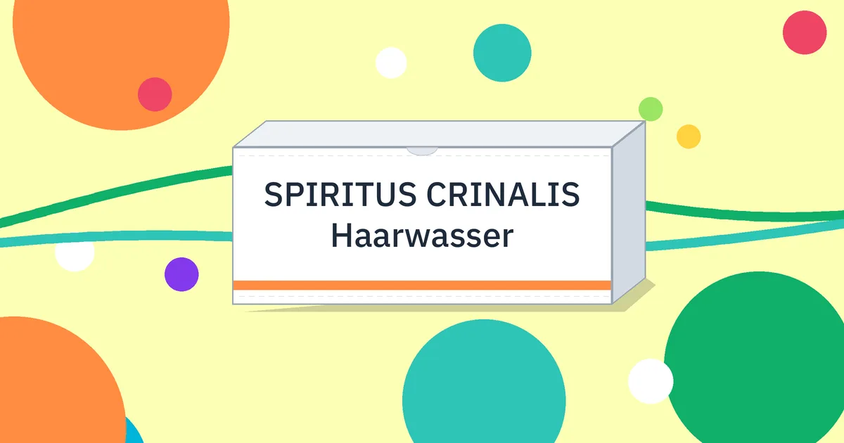 Symbolbild: Packung mit der Aufschrift SPIRITUS CRINALIS Haarwasser (PZN 03090328) – Verfügbarkeit und Bezug in Apotheken in Frankfurt am Main
