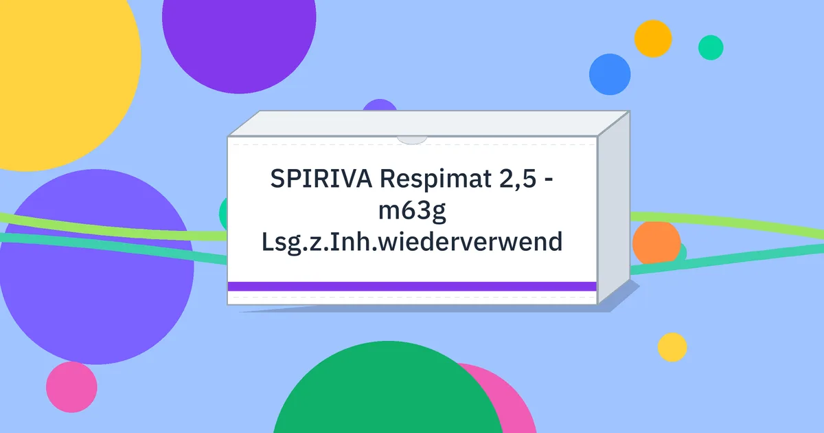 Symbolbild: Packung mit der Aufschrift SPIRIVA Respimat 2,5 -m63g Lsg.z.Inh.wiederverwend (PZN 17518729) – Verfügbarkeit und Bezug in Apotheken in Frankfurt am Main