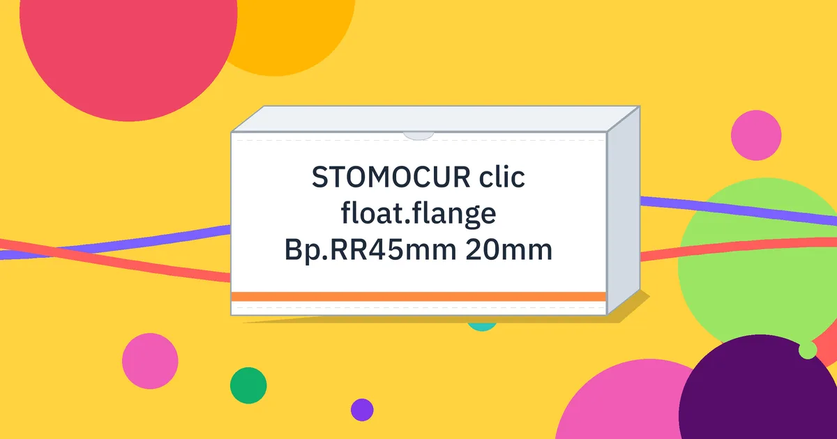 Symbolbild: Packung mit der Aufschrift STOMOCUR clic float.flange Bp.RR45mm 20mm (PZN 03368597) – Verfügbarkeit und Bezug in Apotheken in Frankfurt am Main