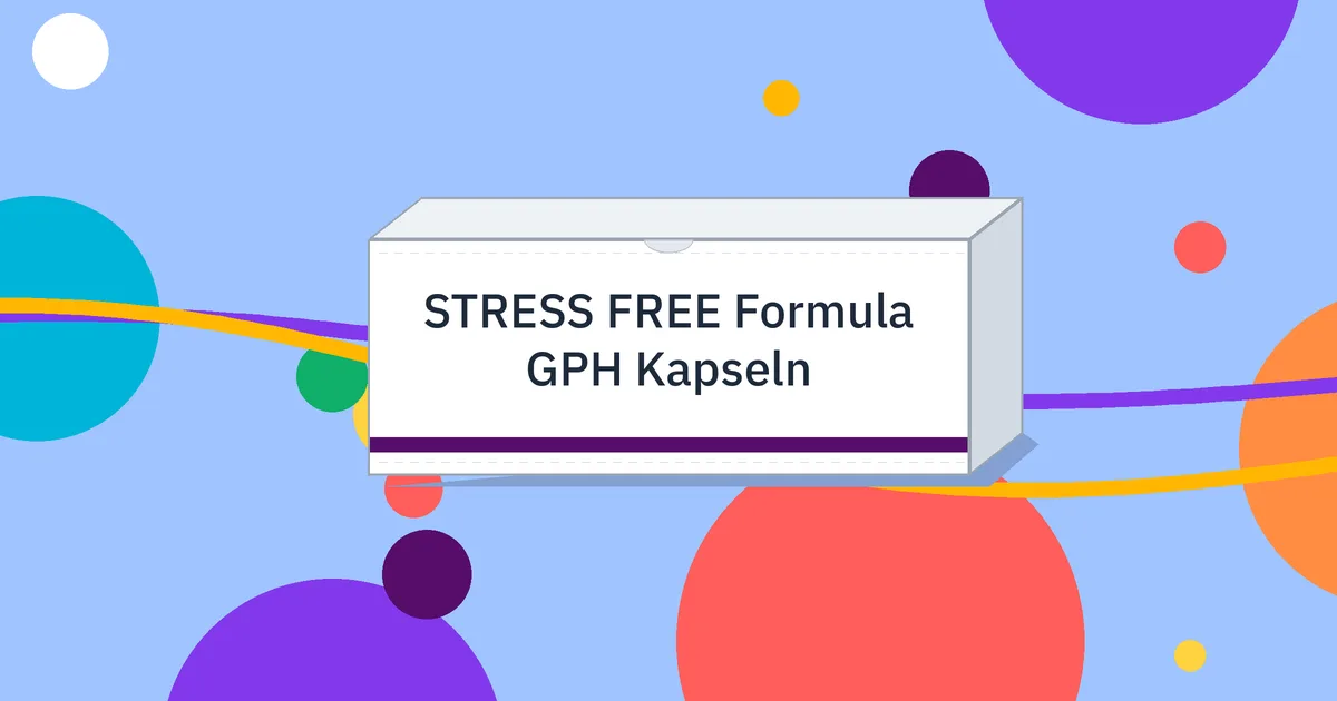 Symbolbild: Packung mit der Aufschrift STRESS FREE Formula GPH Kapseln (PZN 20856602) – Verfügbarkeit und Bezug in Apotheken in Frankfurt am Main
