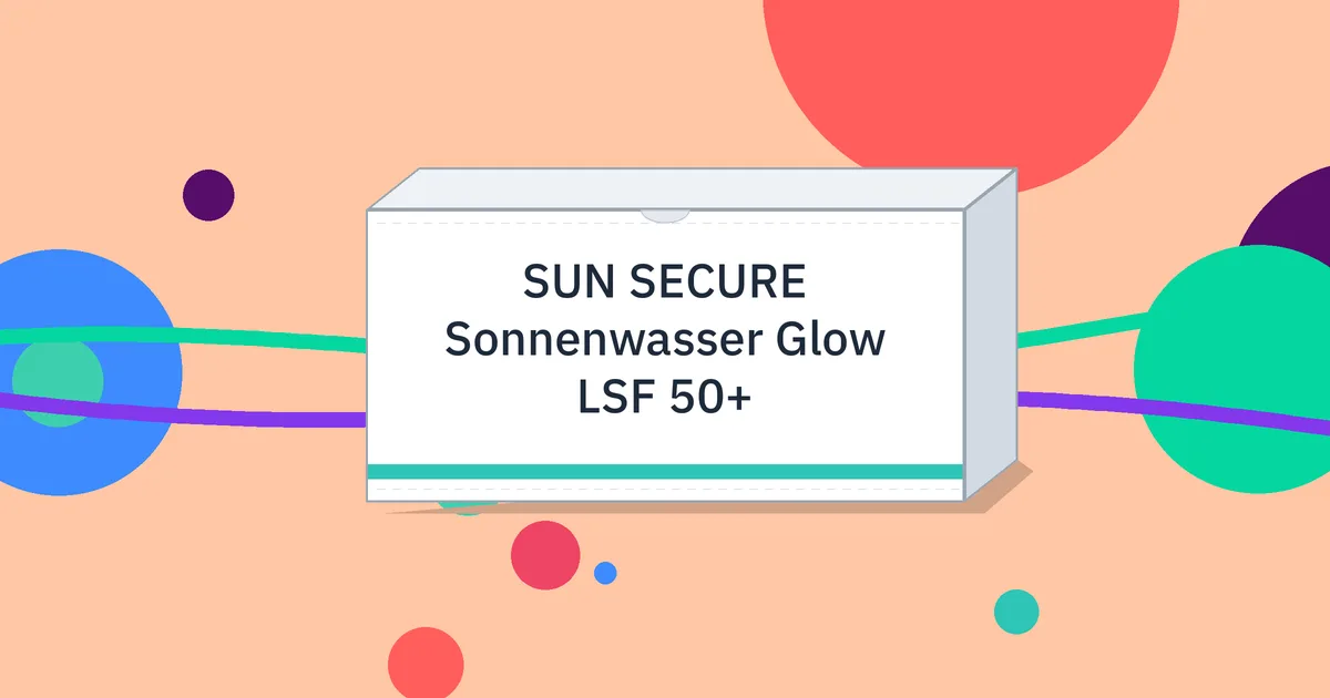 Symbolbild: Packung mit der Aufschrift SUN SECURE Sonnenwasser Glow LSF 50+ (PZN 20788332) – Verfügbarkeit und Bezug in Apotheken in Frankfurt am Main