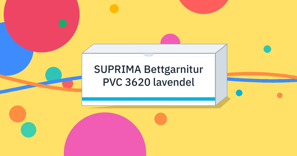 Symbolbild: Packung mit der Aufschrift SUPRIMA Bettgarnitur PVC 3620 lavendel (PZN 00460859) – Verfügbarkeit und Bezug in Apotheken in Frankfurt am Main