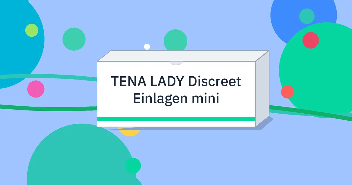 Symbolbild: Packung mit der Aufschrift TENA LADY Discreet Einlagen mini (PZN 18322684) – Verfügbarkeit und Bezug in Apotheken in Frankfurt am Main