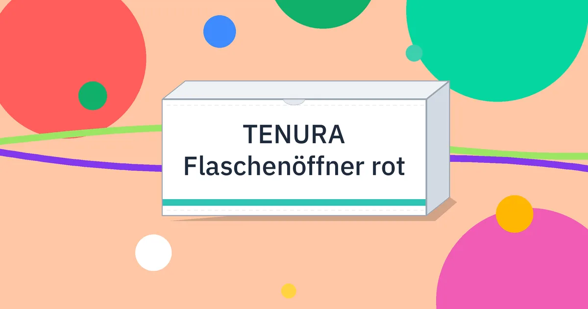 Symbolbild: Packung mit der Aufschrift TENURA Flaschenöffner rot (PZN 09669153) – Verfügbarkeit und Bezug in Apotheken in Frankfurt am Main