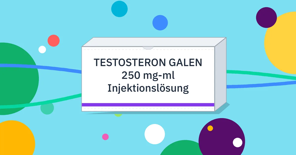 Symbolbild: Packung mit der Aufschrift TESTOSTERON GALEN 250 mg-ml Injektionslösung (PZN 19823023) – Verfügbarkeit und Bezug in Apotheken in Frankfurt am Main