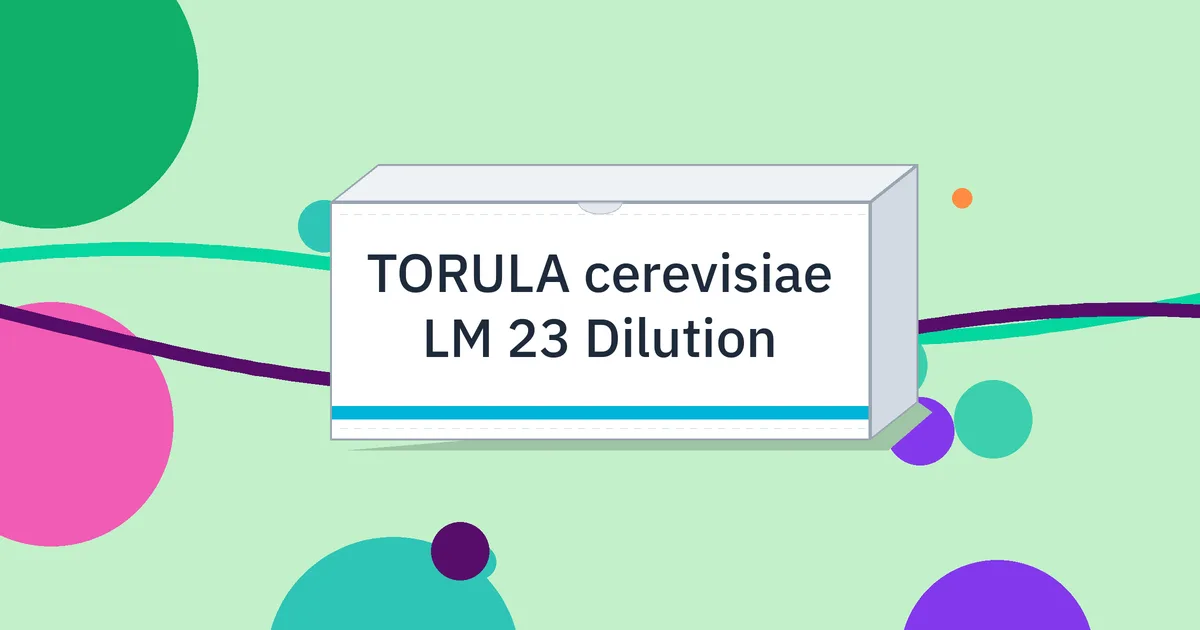Symbolbild: Packung mit der Aufschrift TORULA cerevisiae LM 23 Dilution (PZN 13225870) – Verfügbarkeit und Bezug in Apotheken in Frankfurt am Main