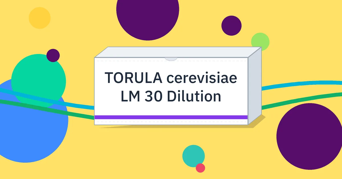 Symbolbild: Packung mit der Aufschrift TORULA cerevisiae LM 30 Dilution (PZN 13225947) – Verfügbarkeit und Bezug in Apotheken in Frankfurt am Main