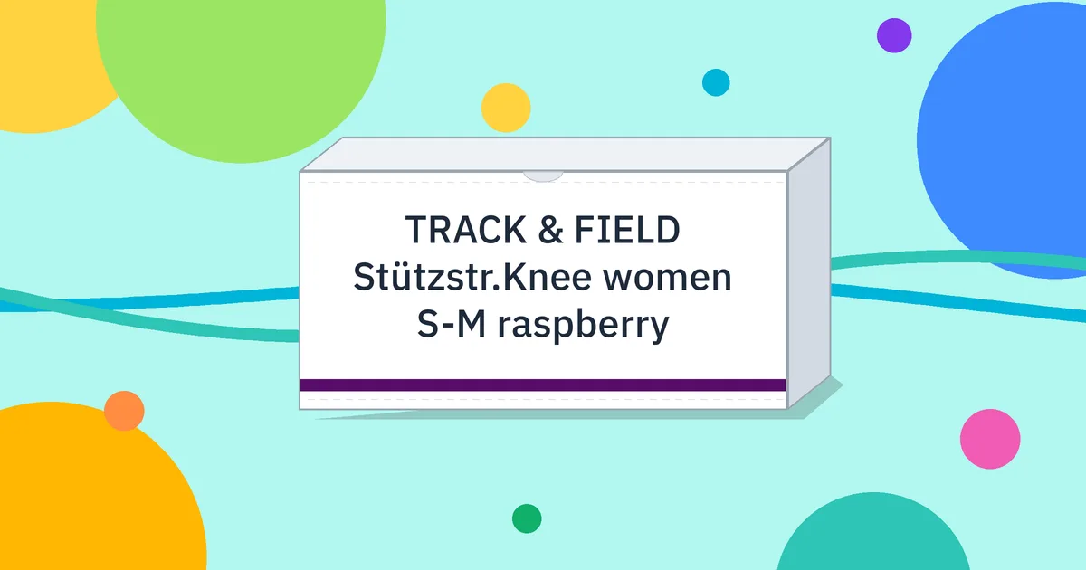 Symbolbild: Packung mit der Aufschrift TRACK & FIELD Stützstr.Knee women S-M raspberry (PZN 20524194) – Verfügbarkeit und Bezug in Apotheken in Frankfurt am Main