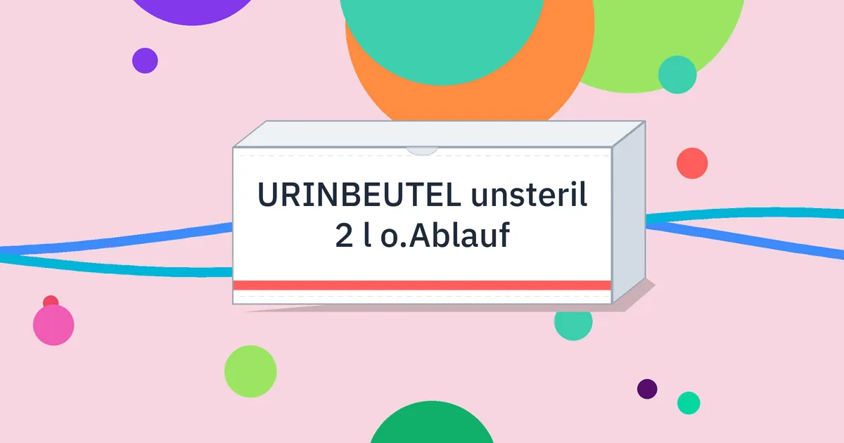 Symbolbild: Packung mit der Aufschrift URINBEUTEL unsteril 2 l o.Ablauf (PZN 11144742) – Verfügbarkeit und Bezug in Apotheken in Frankfurt am Main
