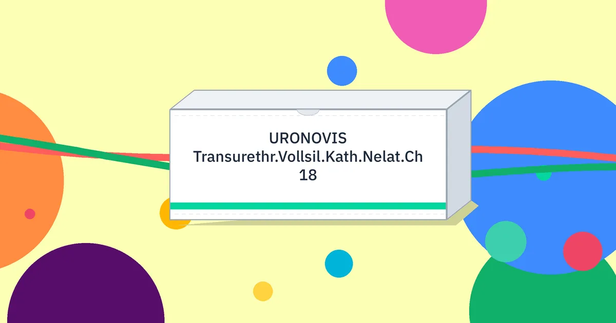 Symbolbild: Packung mit der Aufschrift URONOVIS Transurethr.Vollsil.Kath.Nelat.Ch 18 (PZN 02350075) – Verfügbarkeit und Bezug in Apotheken in Frankfurt am Main