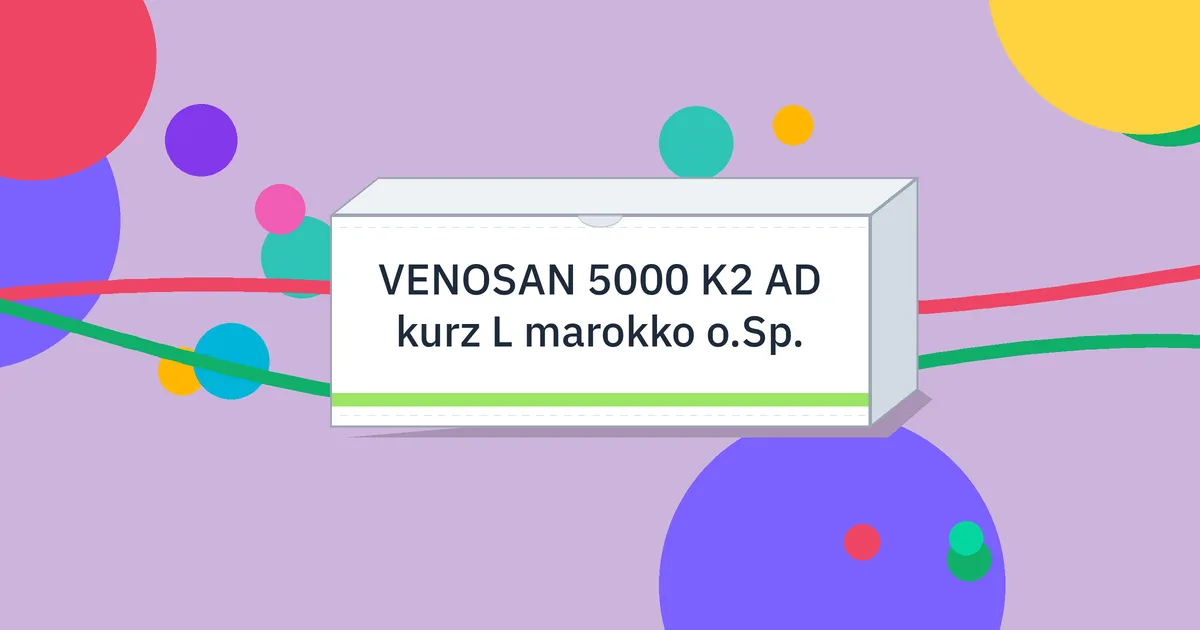 Symbolbild: Packung mit der Aufschrift VENOSAN 5000 K2 AD kurz L marokko o.Sp. (PZN 14431637) – Verfügbarkeit und Bezug in Apotheken in Frankfurt am Main
