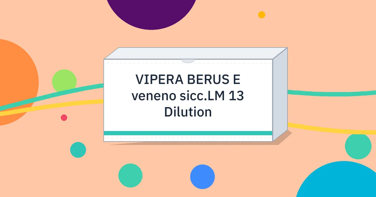 Symbolbild: Packung mit der Aufschrift VIPERA BERUS E veneno sicc.LM 13 Dilution (PZN 13277068) – Verfügbarkeit und Bezug in Apotheken in Frankfurt am Main