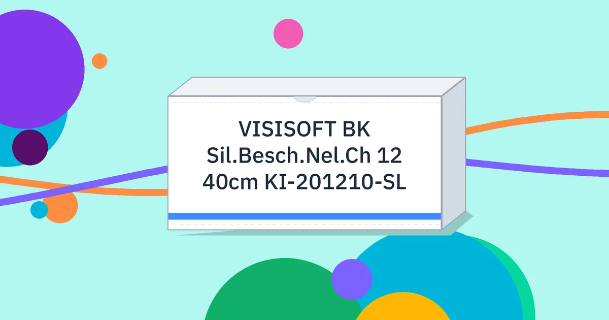 Symbolbild: Packung mit der Aufschrift VISISOFT BK Sil.Besch.Nel.Ch 12 40cm KI-201210-SL (PZN 18407340) – Verfügbarkeit und Bezug in Apotheken in Frankfurt am Main