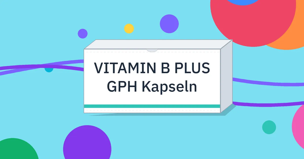 Symbolbild: Packung mit der Aufschrift VITAMIN B PLUS GPH Kapseln (PZN 12737415) – Verfügbarkeit und Bezug in Apotheken in Frankfurt am Main