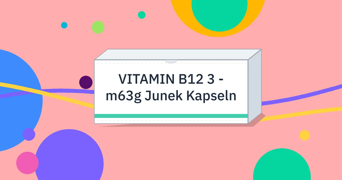 Symbolbild: Packung mit der Aufschrift VITAMIN B12 3 -m63g Junek Kapseln (PZN 10051783) – Verfügbarkeit und Bezug in Apotheken in Frankfurt am Main