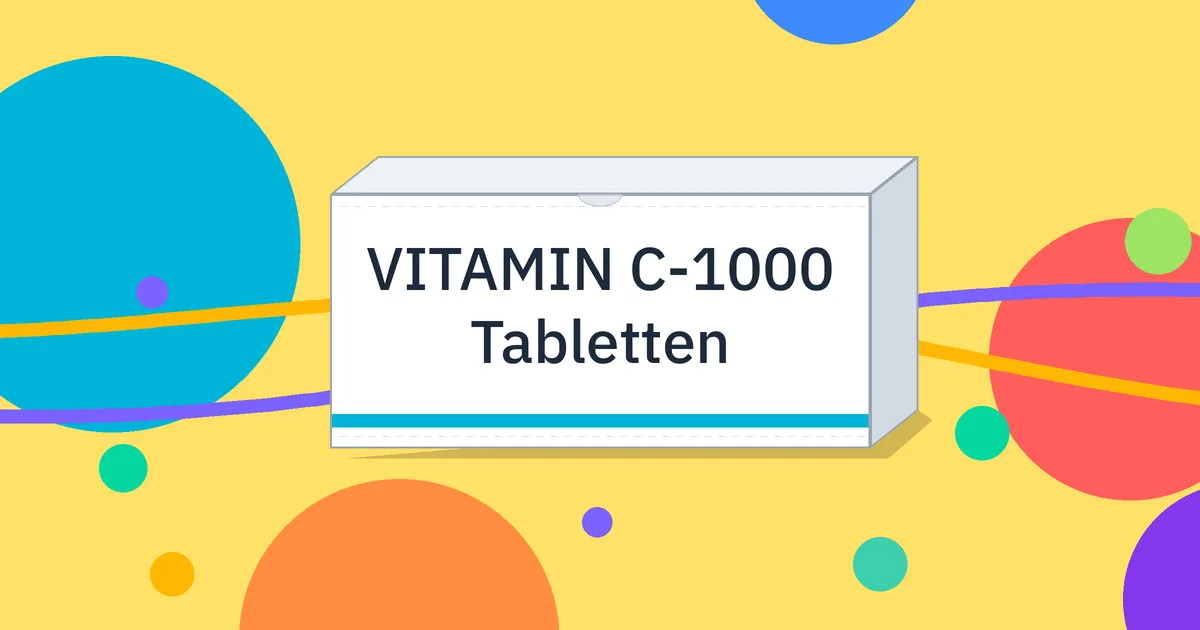Symbolbild: Packung mit der Aufschrift VITAMIN C-1000 Tabletten (PZN 17891055) – Verfügbarkeit und Bezug in Apotheken in Frankfurt am Main