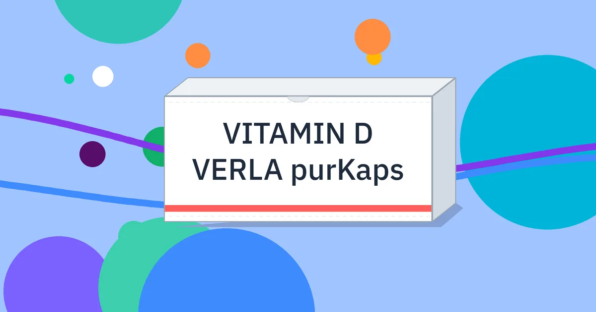 Symbolbild: Packung mit der Aufschrift VITAMIN D VERLA purKaps (PZN 12479806) – Verfügbarkeit und Bezug in Apotheken in Frankfurt am Main