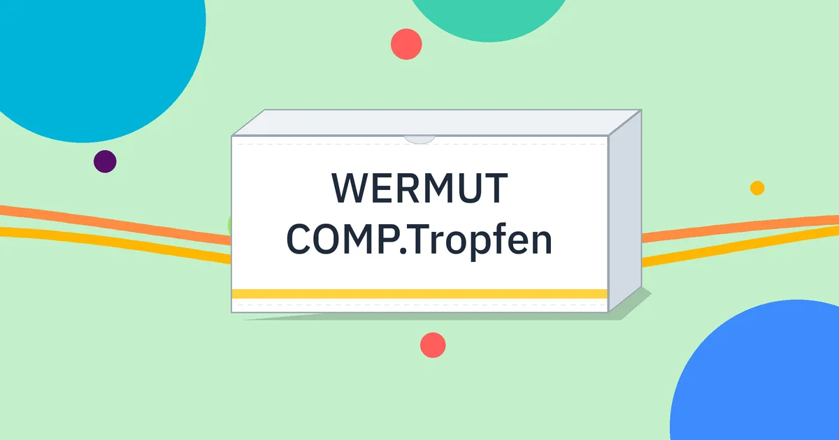 Symbolbild: Packung mit der Aufschrift WERMUT COMP.Tropfen (PZN 13980135) – Verfügbarkeit und Bezug in Apotheken in Frankfurt am Main