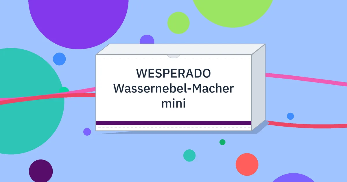 Symbolbild: Packung mit der Aufschrift WESPERADO Wassernebel-Macher mini (PZN 18749307) – Verfügbarkeit und Bezug in Apotheken in Frankfurt am Main