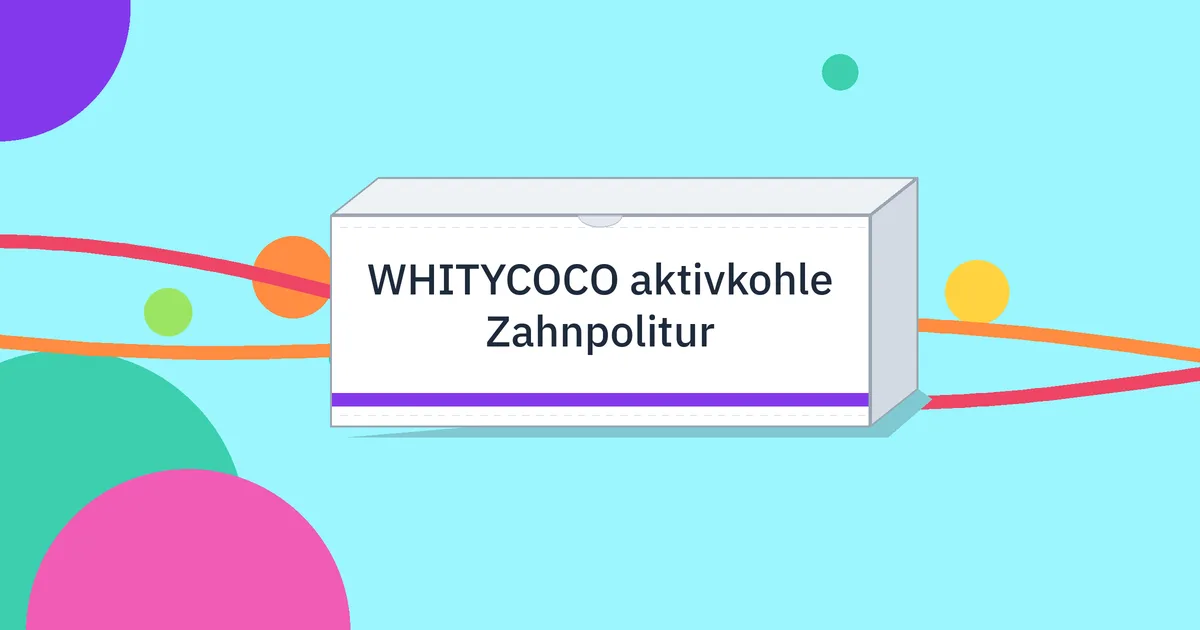 Symbolbild: Packung mit der Aufschrift WHITYCOCO aktivkohle Zahnpolitur (PZN 12544047) – Verfügbarkeit und Bezug in Apotheken in Frankfurt am Main