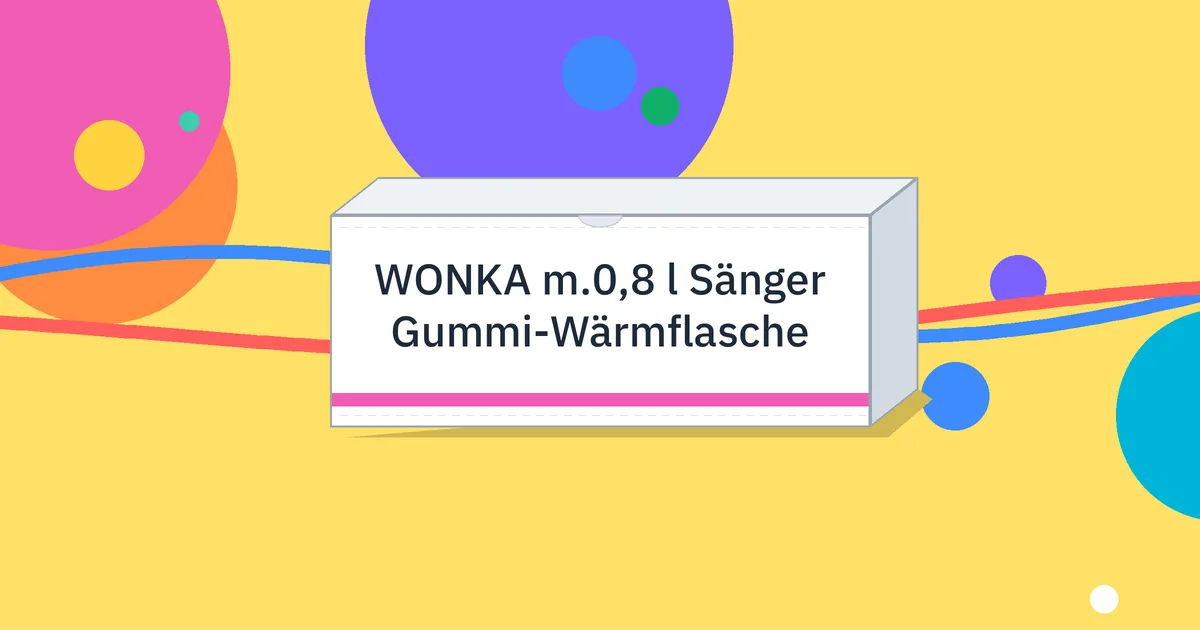 Symbolbild: Packung mit der Aufschrift WONKA m.0,8 l Sänger Gummi-Wärmflasche (PZN 11310413) – Verfügbarkeit und Bezug in Apotheken in Frankfurt am Main