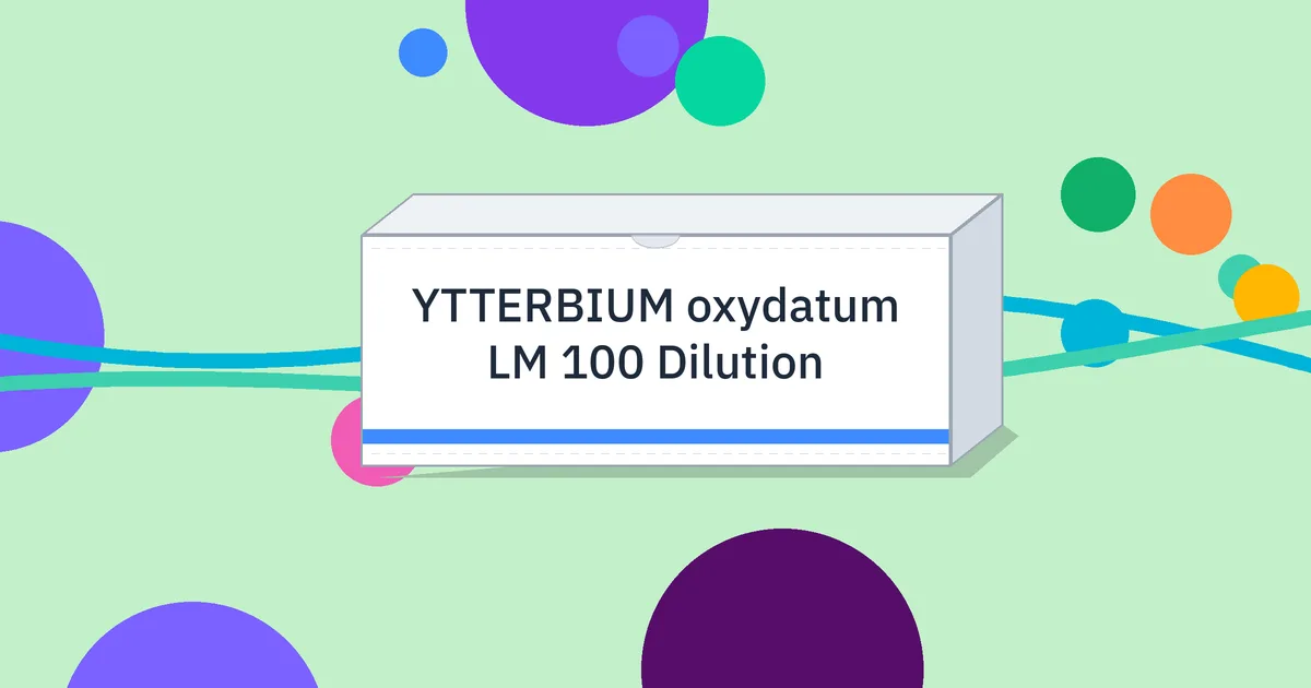 Symbolbild: Packung mit der Aufschrift YTTERBIUM oxydatum LM 100 Dilution (PZN 13287492) – Verfügbarkeit und Bezug in Apotheken in Frankfurt am Main