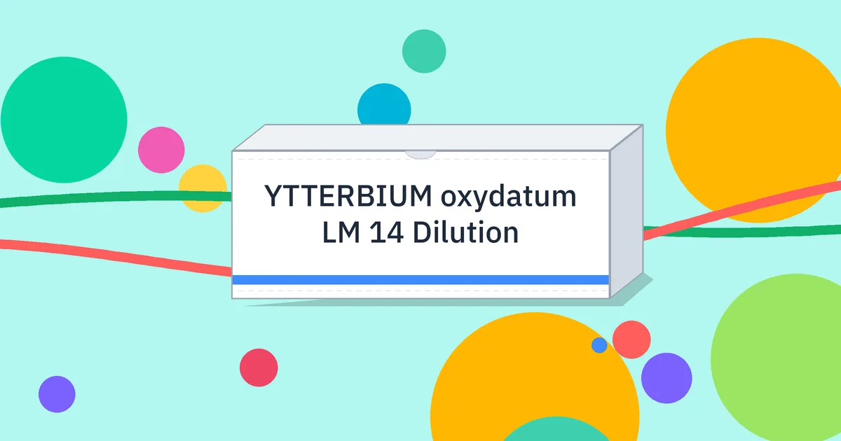 Symbolbild: Packung mit der Aufschrift YTTERBIUM oxydatum LM 14 Dilution (PZN 13286920) – Verfügbarkeit und Bezug in Apotheken in Frankfurt am Main