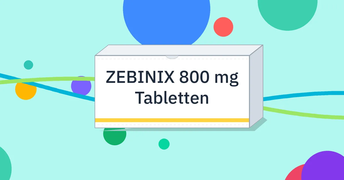 Symbolbild: Packung mit der Aufschrift ZEBINIX 800 mg Tabletten (PZN 10299589) – Verfügbarkeit und Bezug in Apotheken in Frankfurt am Main