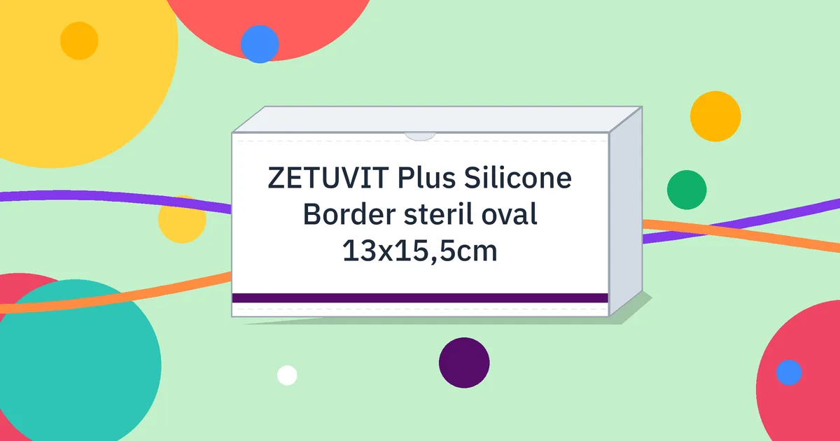 Symbolbild: Packung mit der Aufschrift ZETUVIT Plus Silicone Border steril oval 13x15,5cm (PZN 17278745) – Verfügbarkeit und Bezug in Apotheken in Frankfurt am Main