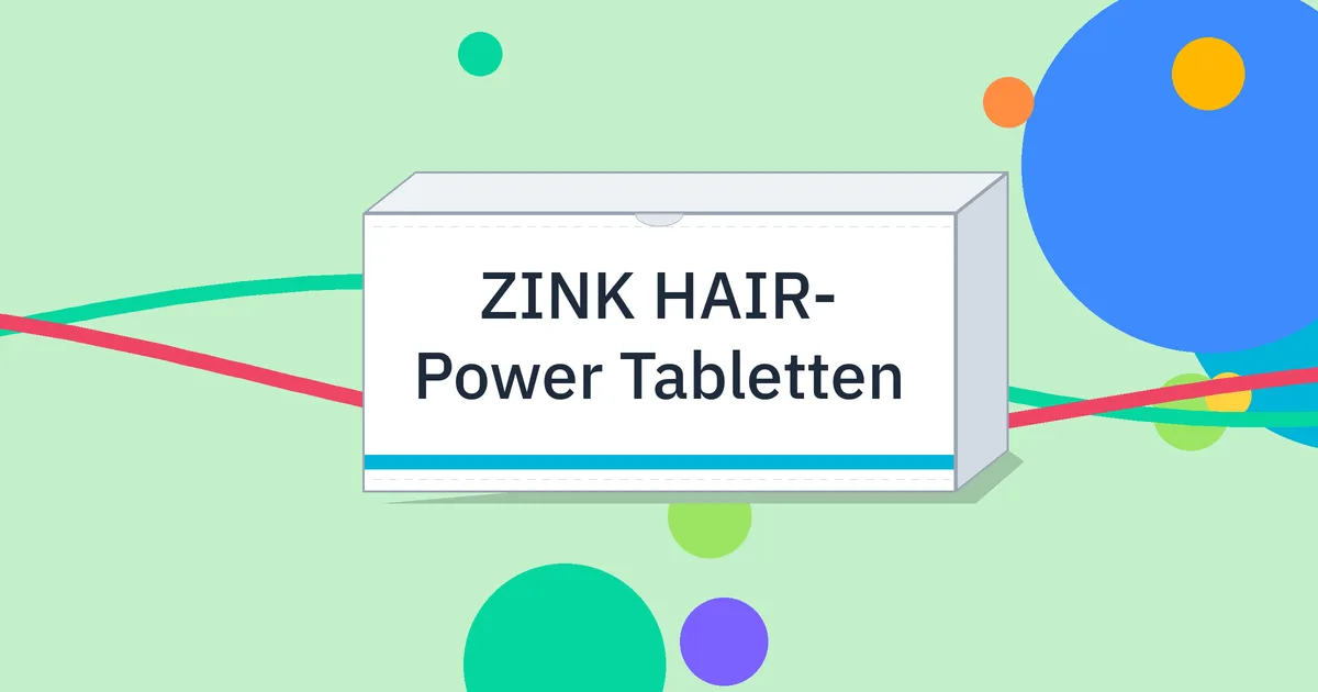 Symbolbild: Packung mit der Aufschrift ZINK HAIR-Power Tabletten (PZN 18722426) – Verfügbarkeit und Bezug in Apotheken in Frankfurt am Main