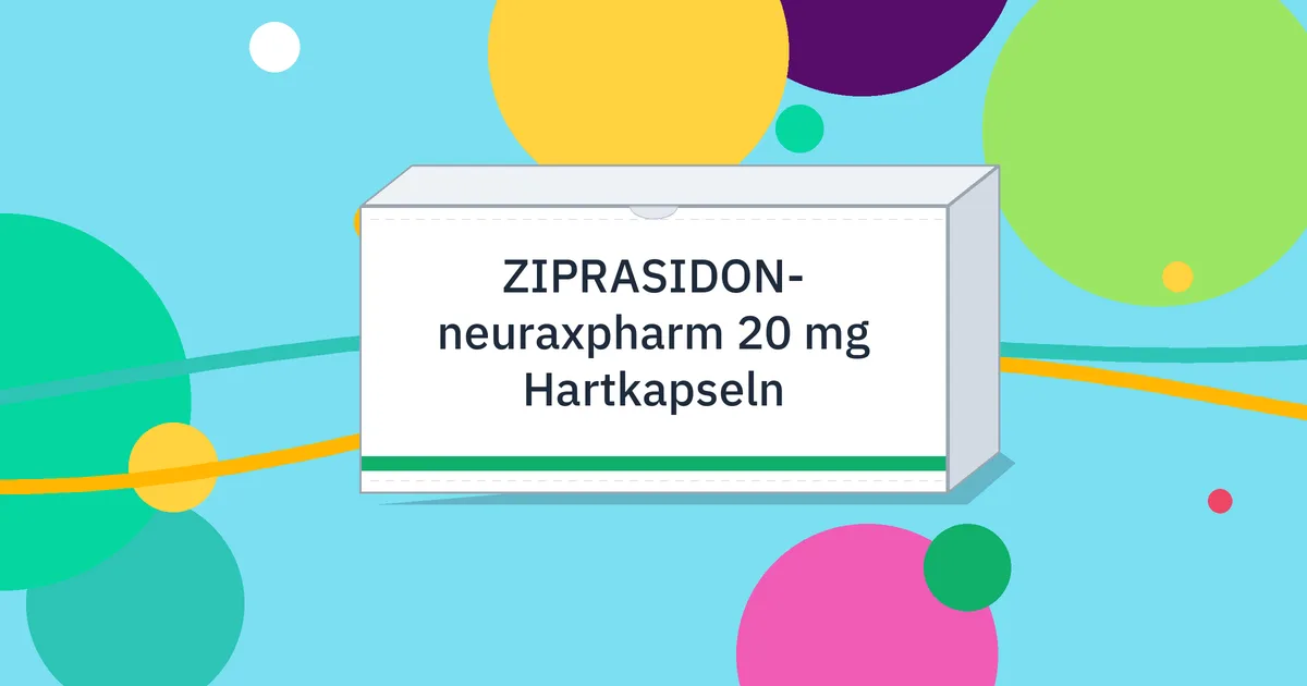 Symbolbild: Packung mit der Aufschrift ZIPRASIDON-neuraxpharm 20 mg Hartkapseln (PZN 09927721) – Verfügbarkeit und Bezug in Apotheken in Frankfurt am Main