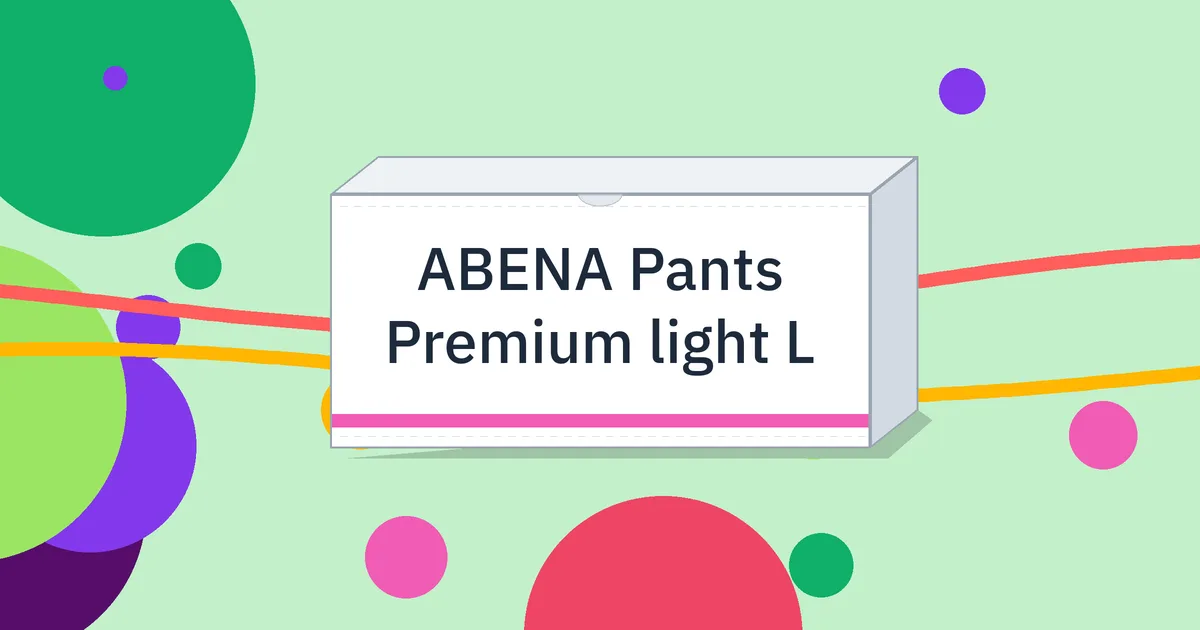 Symbolbild: Packung mit der Aufschrift ABENA Pants Premium light L (PZN 18007451) – Verfügbarkeit und Bezug in Apotheken in Frankfurt am Main