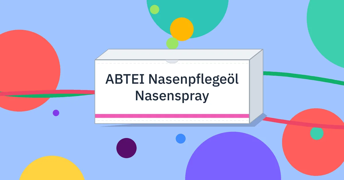Symbolbild: Packung mit der Aufschrift ABTEI Nasenpflegeöl Nasenspray (PZN 02859703) – Verfügbarkeit und Bezug in Apotheken in Frankfurt am Main