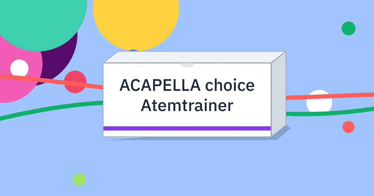 Symbolbild: Packung mit der Aufschrift ACAPELLA choice Atemtrainer (PZN 07591949) – Verfügbarkeit und Bezug in Apotheken in Frankfurt am Main