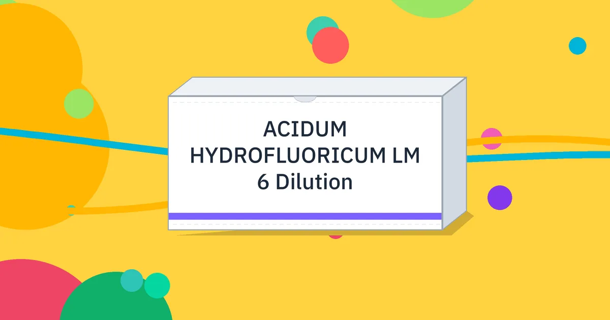 Symbolbild: Packung mit der Aufschrift ACIDUM HYDROFLUORICUM LM 6 Dilution (PZN 13500307) – Verfügbarkeit und Bezug in Apotheken in Frankfurt am Main
