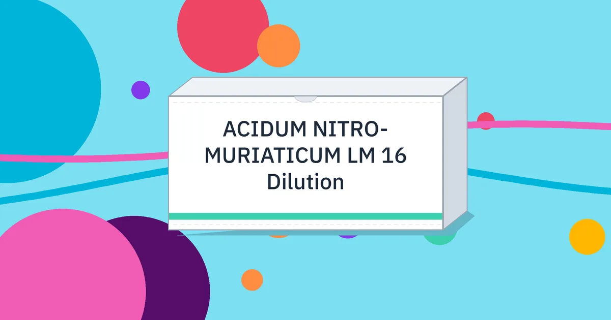 Symbolbild: Packung mit der Aufschrift ACIDUM NITRO-MURIATICUM LM 16 Dilution (PZN 13280202) – Verfügbarkeit und Bezug in Apotheken in Frankfurt am Main
