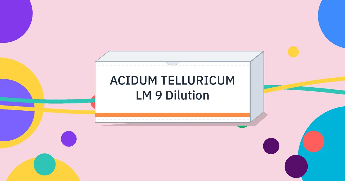 Symbolbild: Packung mit der Aufschrift ACIDUM TELLURICUM LM 9 Dilution (PZN 13287575) – Verfügbarkeit und Bezug in Apotheken in Frankfurt am Main