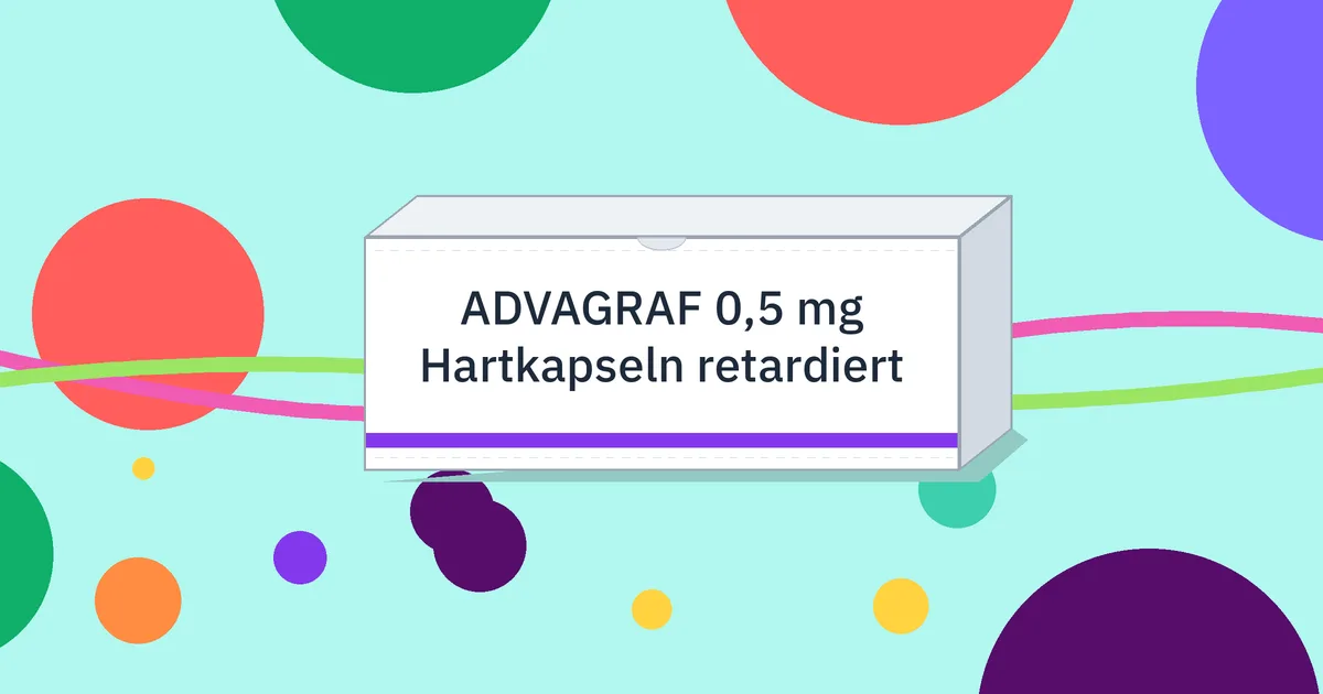 Symbolbild: Packung mit der Aufschrift ADVAGRAF 0,5 mg Hartkapseln retardiert (PZN 10167209) – Verfügbarkeit und Bezug in Apotheken in Frankfurt am Main